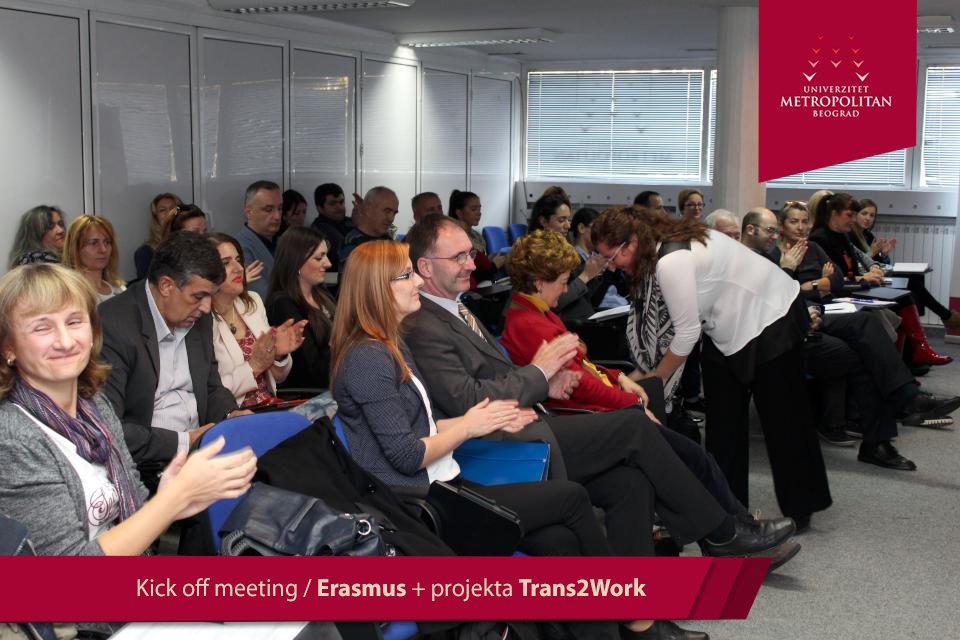 Na Metropolitan univerzitetu održava se kick off meeting Erasmus+ projekta Trans2Work ...