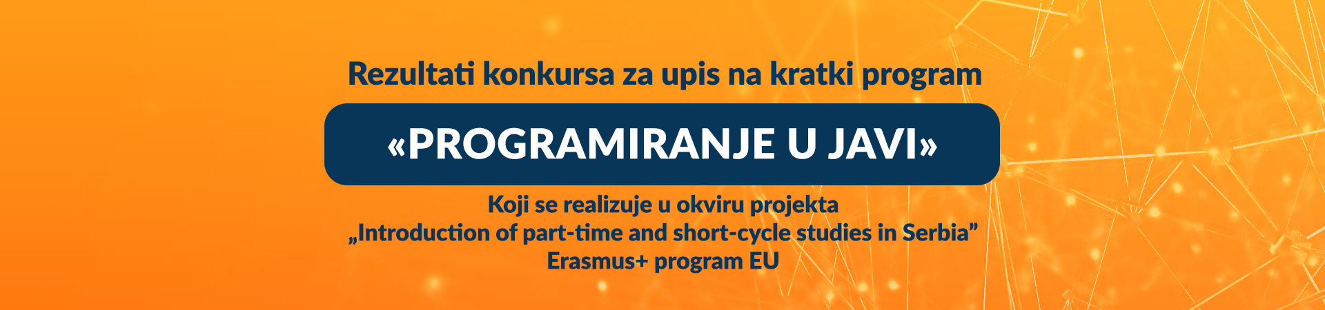Rezultati konkursa za upis na kratki program "Programiranje u Javi ...